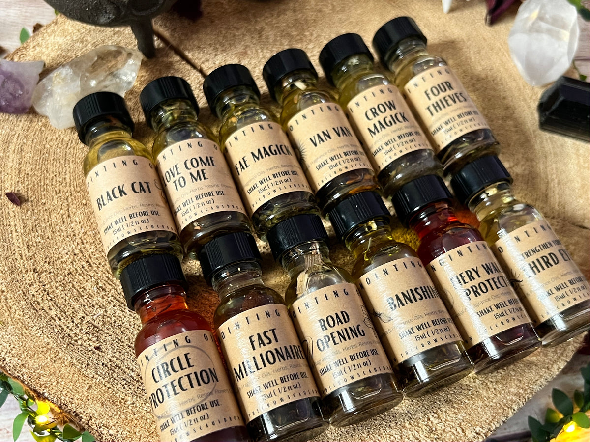 12 Conjure Oils - Complete Set #1 (1/2oz bottles) – The Crow's Cauldron